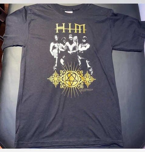 Vintage 2005 HIM Band Shirt Heartagram Logo Black New With Tags Mens ...