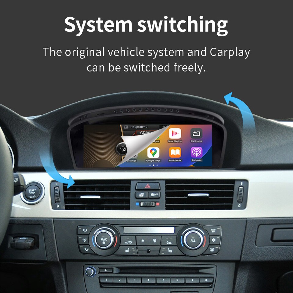 Wireless CarPlay Car Touch Screen For BMW 3 5er E90 E91 E92 E93 E60 E61 ...