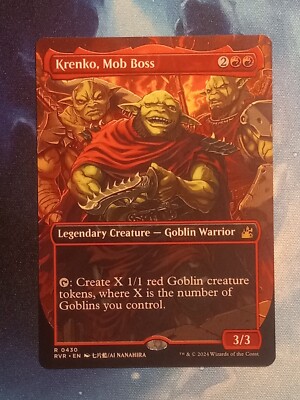 Krenko Mob Boss Anime Borderless NM/M Magic the Gathering Ravnica ...