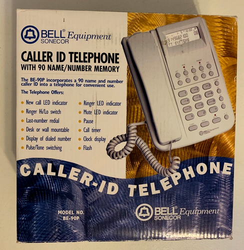 Bell Equipment Sonecor Caller ID Telephone 90 Name/Number Memory BE-90P ...