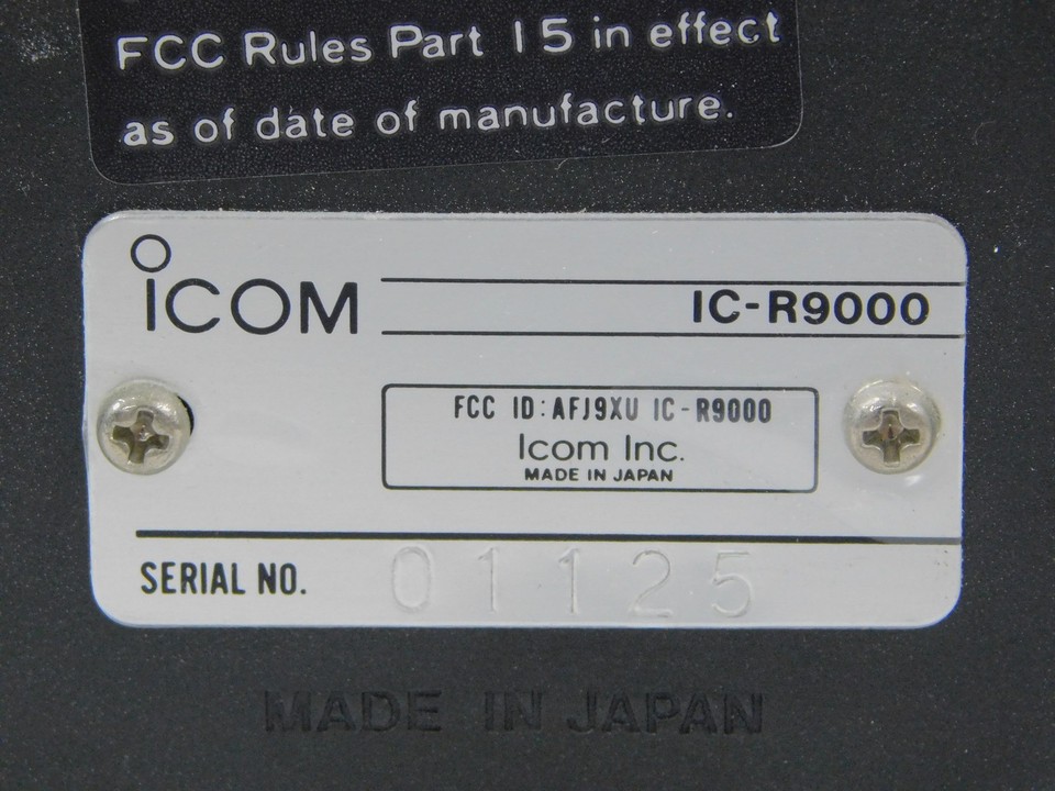 Icom IC-R9000 Ham Radio Communications Receiver (SN 01125, new LCD ...