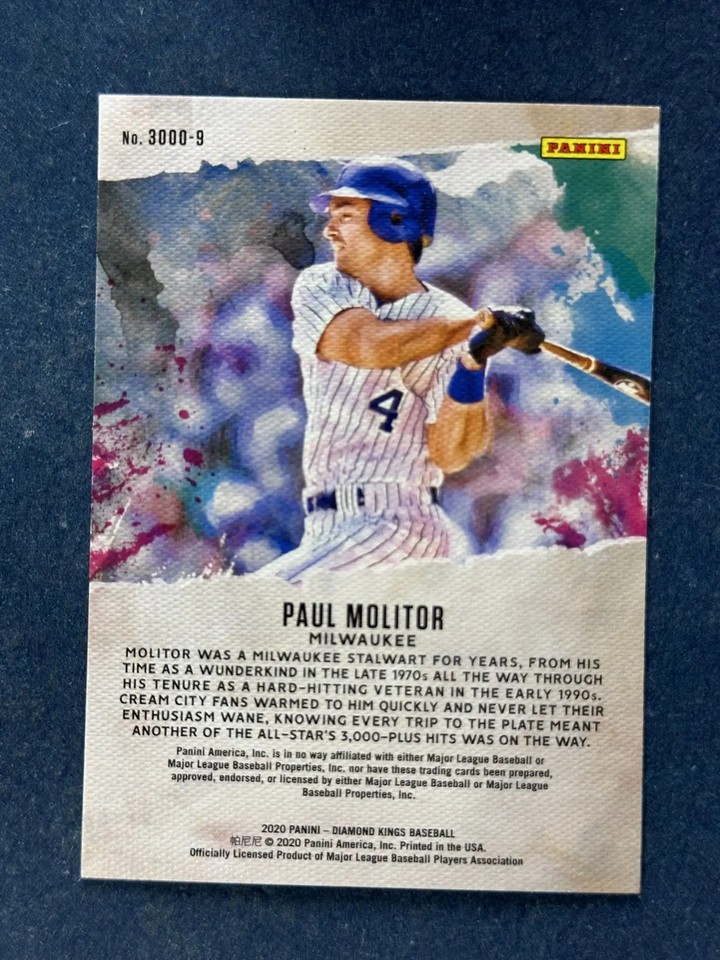 2020 Panini Diamond Kings 3000 #3000-9 Paul Molitor Brewers | eBay