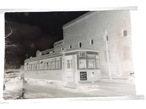 Orig 1948 Buffalo NY trolley New York photo negative 3.5" East Utica | eBay