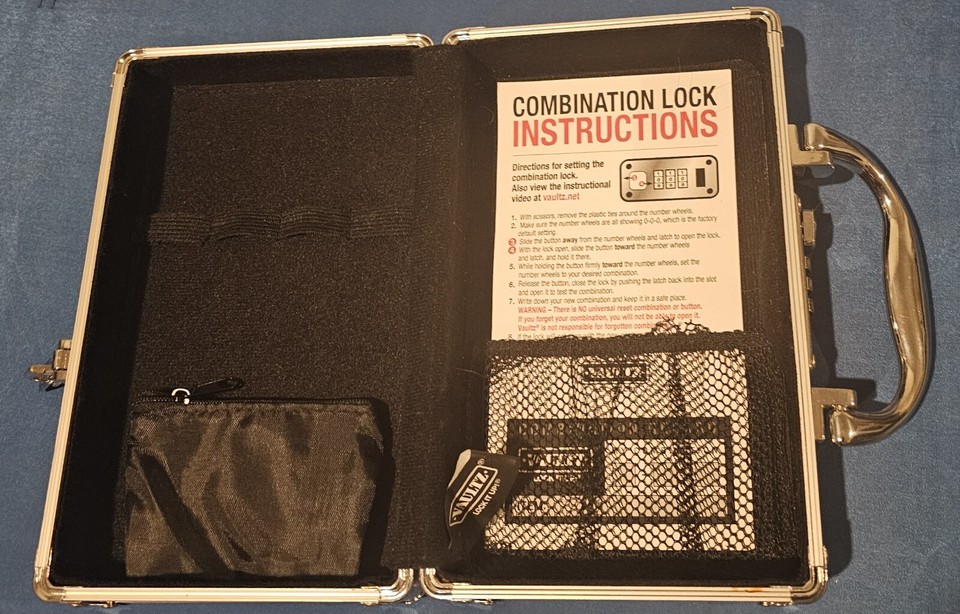 VAULTZ Locking Medicine Case Combination Lock Box Portable Case 8.25 x ...