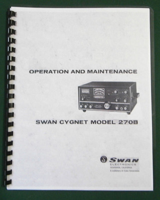 Swan 270B Instruction Manual: 11" x 24" Foldout Schematic & Protective ...