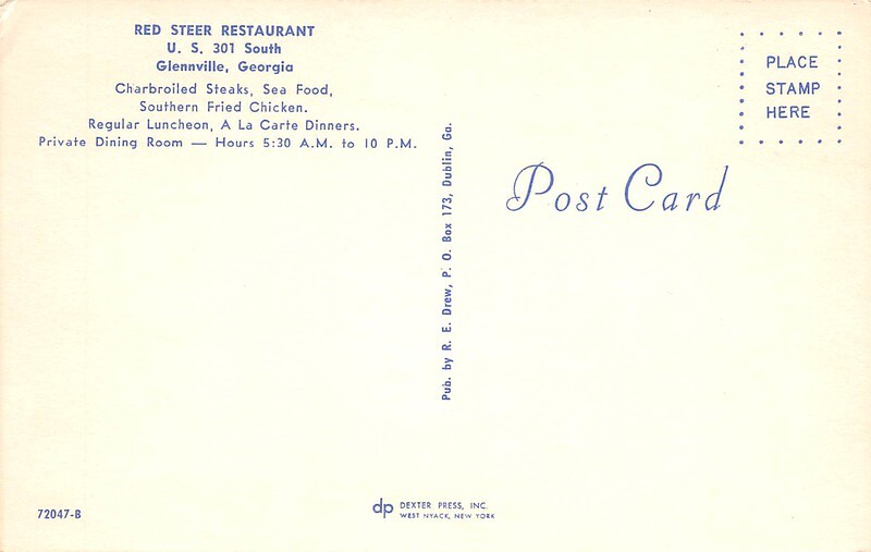 Red Steer Restaurant Glennville Georgie | eBay
