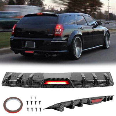 For Dodge Magnum SRT8 RT SXT Carbon Fiber Rear Bumper Diffuser Spoiler ...