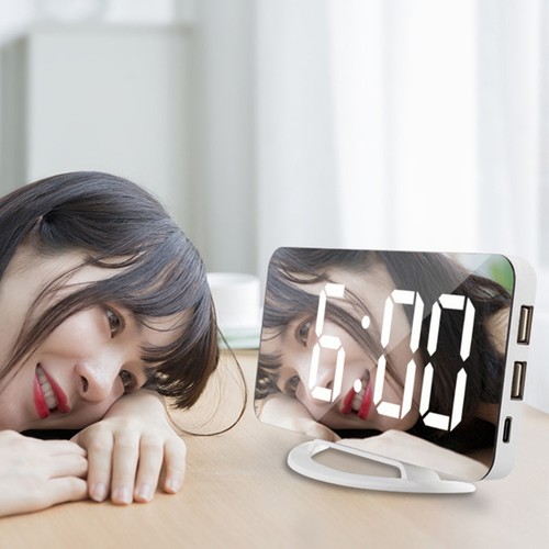 1 Set Clock Digital Portable Automatic Light Sensitive Alarm Clock Abs ...