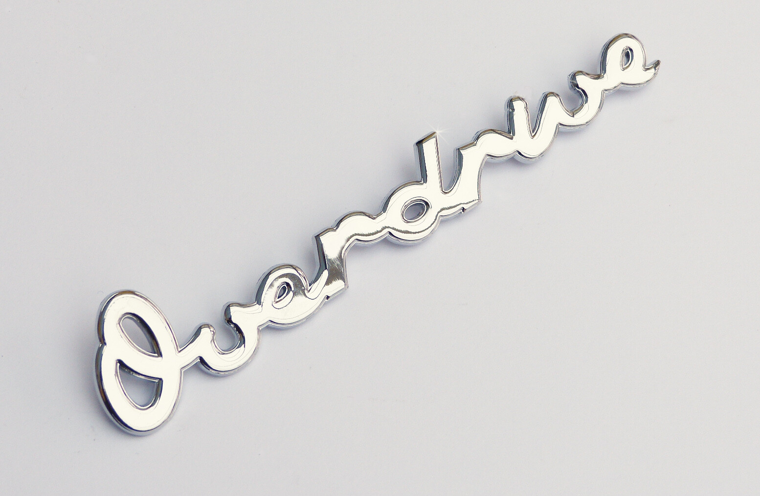 Triumph Chrome "Overdrive" Script / Scroll Badge for Triumph Spitfire ...