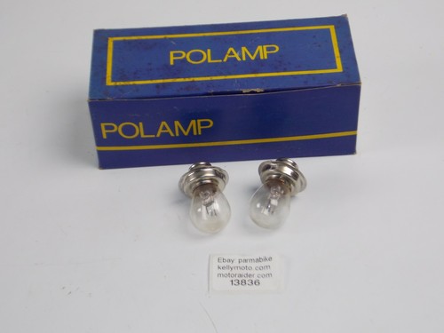 MOTORCYCLE HEADLIGHT 2 POLAMP BULB 6V 20W P26S BASE CAGIVA DUCATI ...