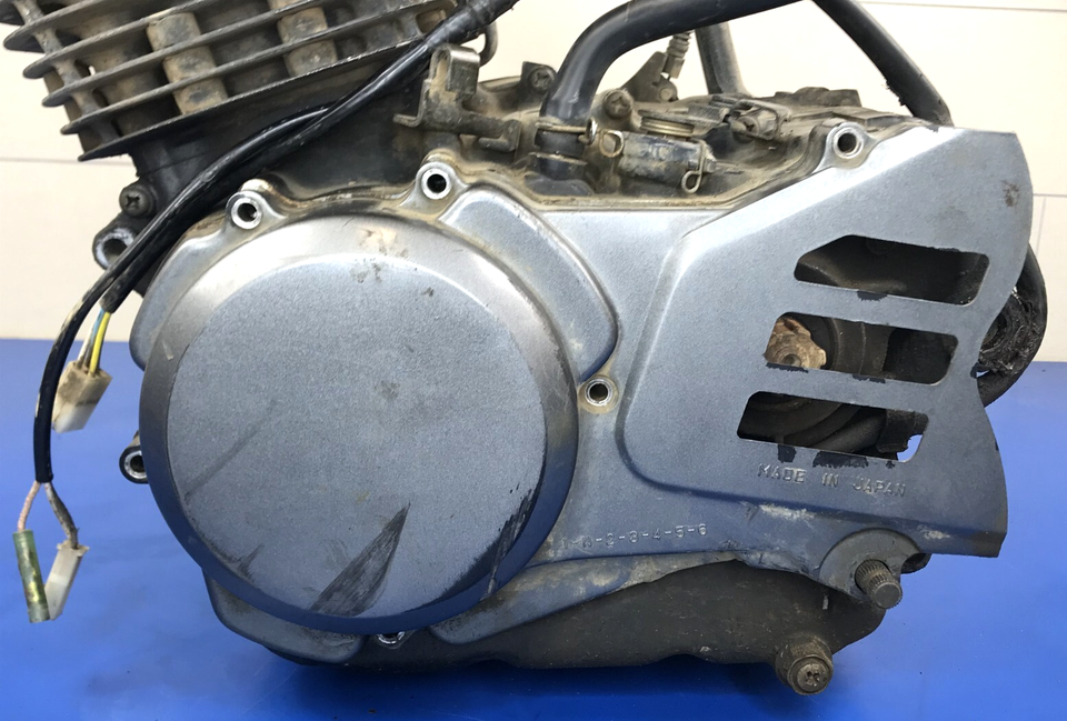 92 Yamaha XT350 XT 350 Complete Engine Motor Cylinder Head Cases Bottom ...