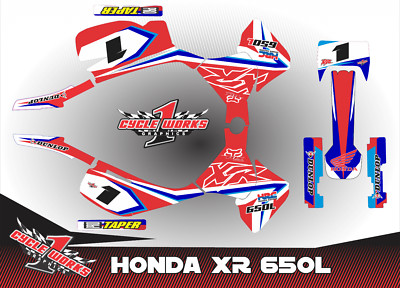 HONDA XR 650 XR650L SEMI CUSTOM GRAPHICS DECALS STICKER KIT XR1 | eBay