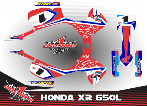 HONDA XR 650 XR650L SEMI CUSTOM GRAPHICS DECALS STICKER KIT XR1 | eBay