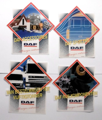 4 Piece Promotional Stickers DAF Trucks Holland Parts Service Vehicles ...