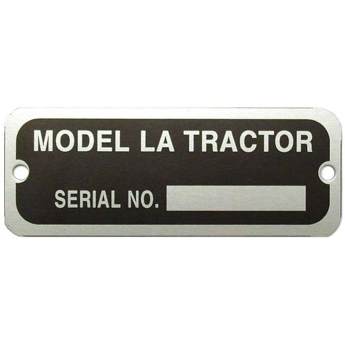 Serial Number Tag w/ Rivets -Fits John Deere LA Tractor | eBay