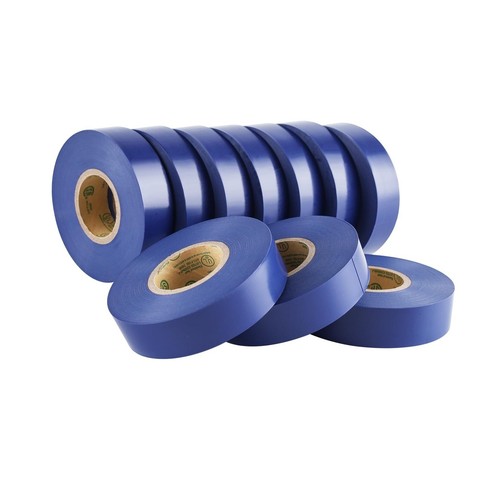 Lichamp 10-Pack Blue Electrical Tape Waterproof, 3/4 in x 66ft ...