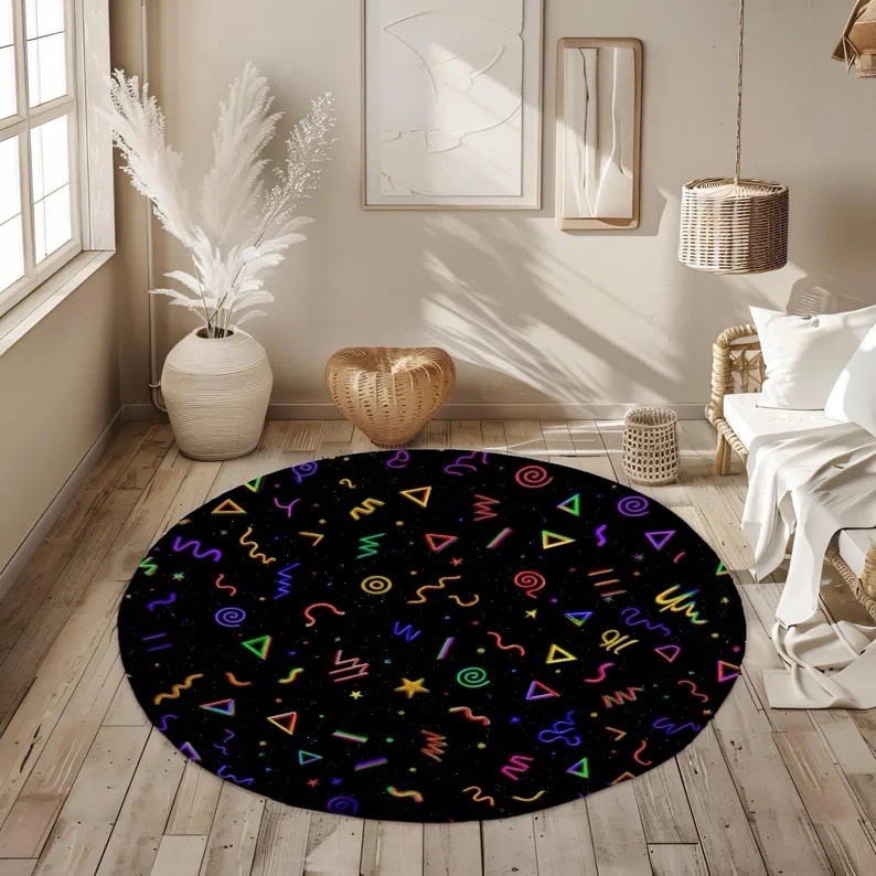 Arcade bar rug, arcade rug, arcade carpet, star pattern rug, 90s Kids ...