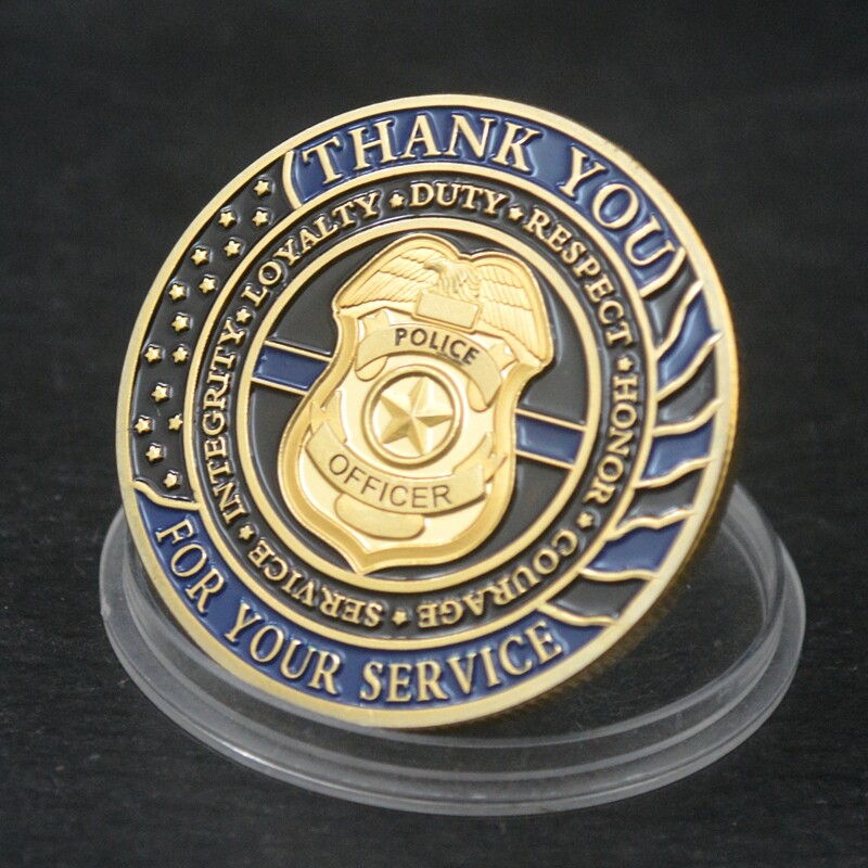 10pcs God Bless The Police Challenge Coins Thank You for Your Service ...