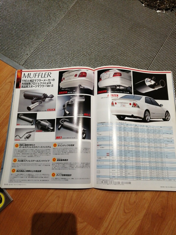 Rare Jdm TRD All Parts Catalogue 2000 TOYOTA ae86 4age supra 2jz Celica ...