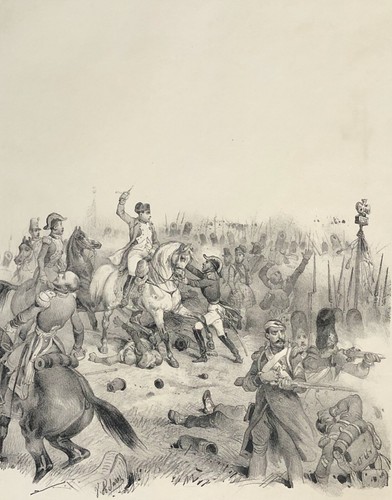 Napoleon Bonaparte at Waterloo 1815 print from 1840 | eBay
