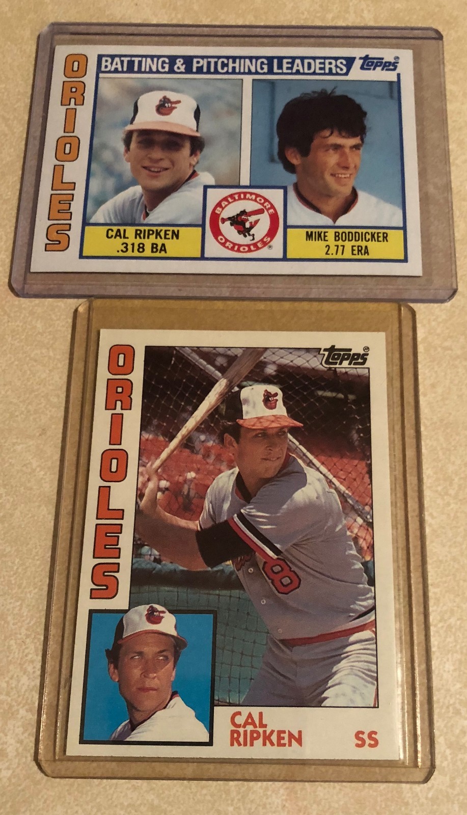 Cal Ripken Jr. 1984 Topps - 2 Card Lot #490 / #426 - Cards Shown Ship ...