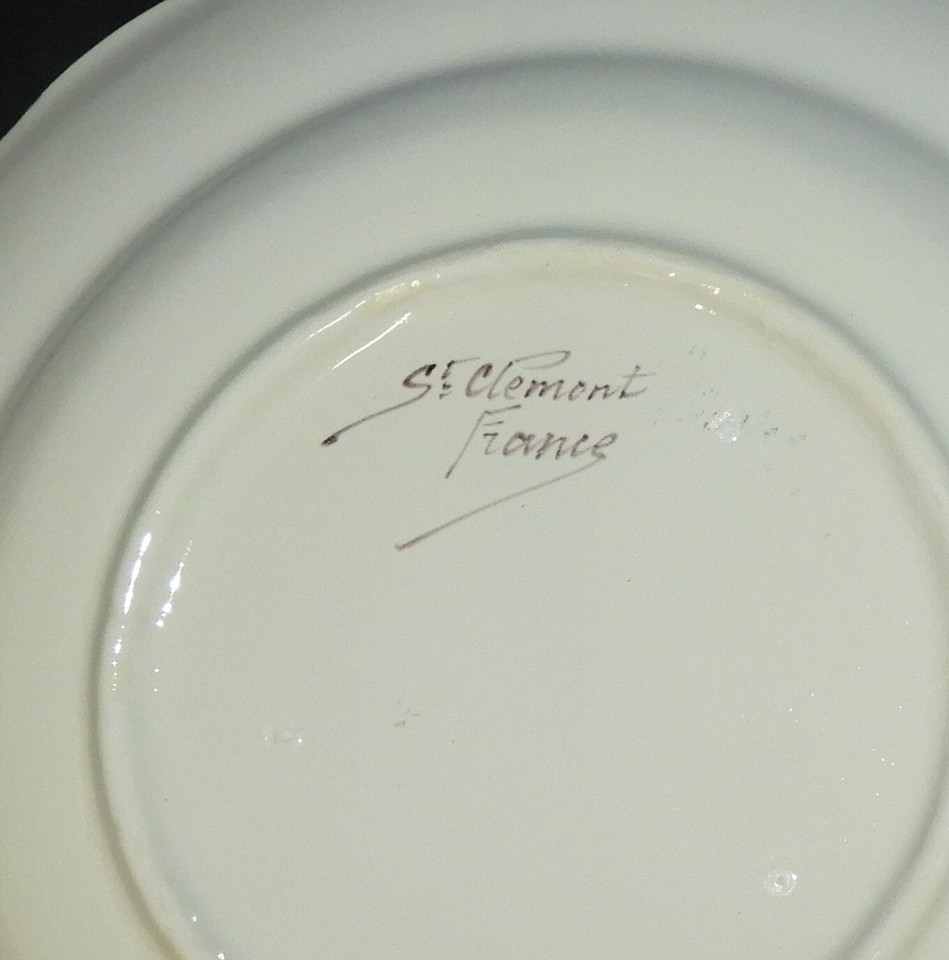ST-CLEMENT France Assiette (contemporaine, très bon état) décor floral ...