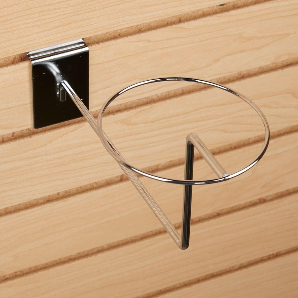 Slatwall Hat Set of 12 Racks Cap Slat Panels Chrome Display Hook Retail ...