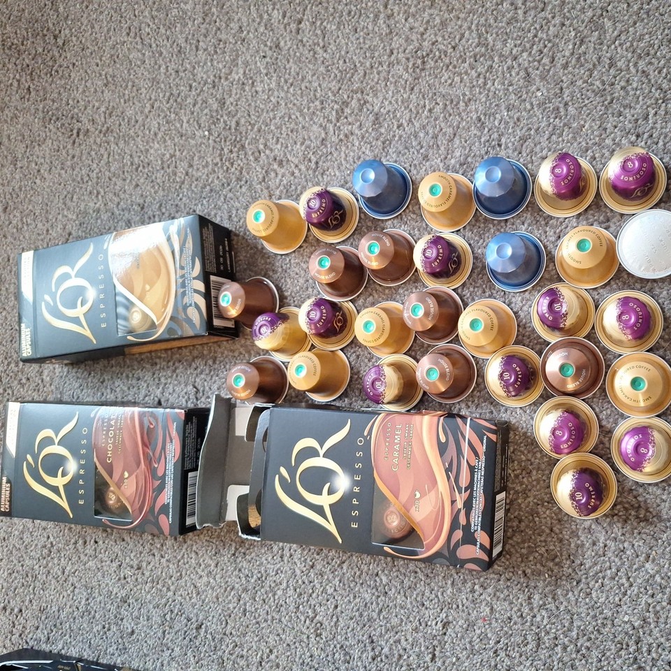 NESPRESSO ORIGINAL 98 COFFEE PODS/CAPSULES (inc LOR Starbucks caffe ...