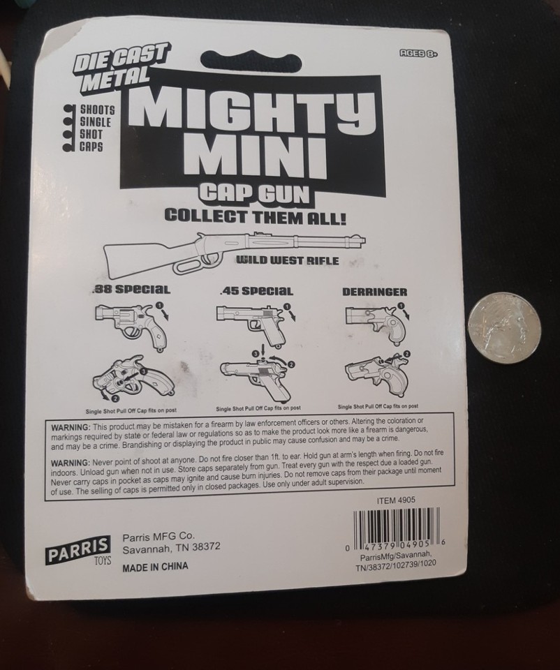 MINI CAP GUN MIGHTY MINI REVOLVER MODEL DIE CAST METAL RARE FIND From ...