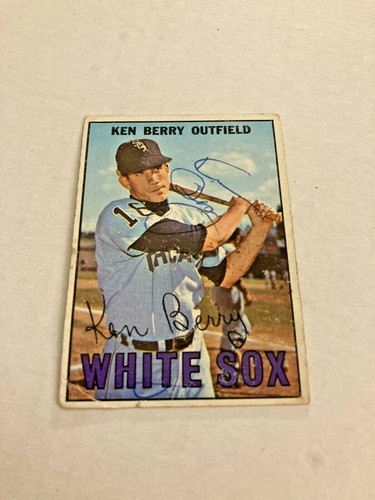 1967 Topps Ken Berry Autograph Hand Signed Rare Auto 003339 | eBay