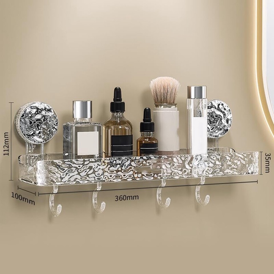 Light Luxury Punch- Storage Rack, Suction Cup Shelf J5Y43998 | eBay