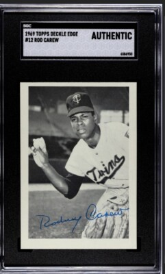 ROD CAREW 1969 TOPPS Deckle Edge "PROOF" Looks MINT Rarity!! SGC Graded ...