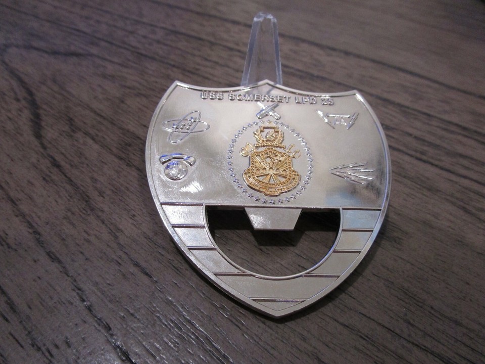 USN USS SOMERSET LPD 25 Combat System Goats CPO Challenge Coin #145K | eBay