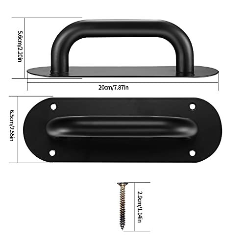 Door Handle Pull Push Door Plate 2pcs Door Push Plate Handles Heavy ...