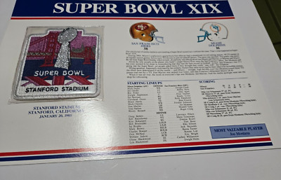 The Official NFL Super Bowl Patch Collection Super Bowl XIX 49ERS ...