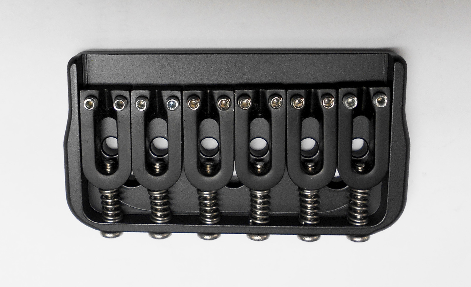 Hipshot 6 String Fixed Guitar Bridge Aluminum Black .175 floor height - NOS