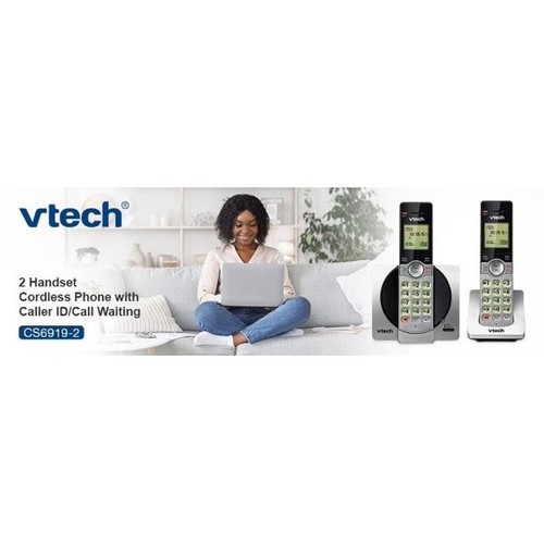 VTech CS6919-2 DECT 6.0 Easy Cordless Phone Caller ID Handset With Speakerphone 735078031228| eBay