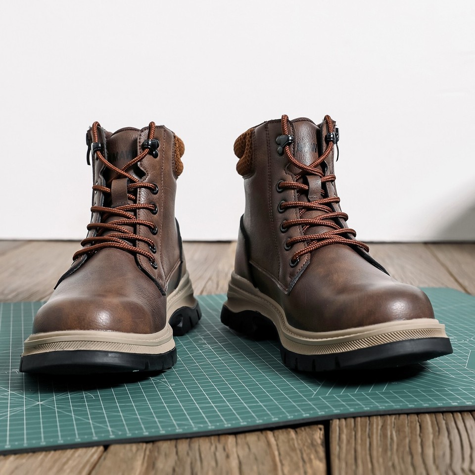 Mens Work Boots Steel Toe Safety Shoes Waterproof Indestructible ...