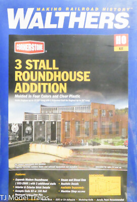 Walthers HO #933-2901 (Building)3-Stall Modern Roundhouse Addition Kit ...