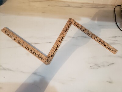Vintage Advertising Wooden Folding Yard Stick Ruler 