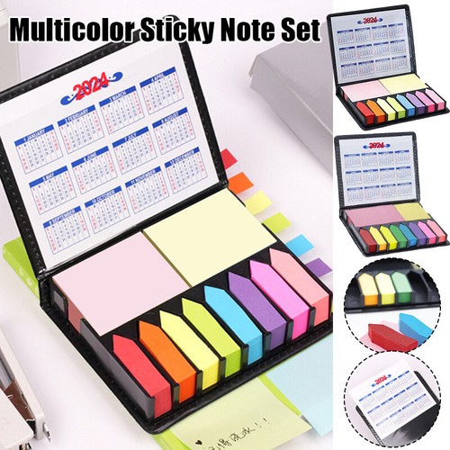 Multicolor Sticky Note Set Self-Stick Notes Pads Colored Divider ...