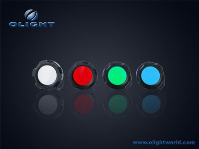 Olight Color Filter / White Diffuser for 25 mm (1") bezel flashlights ...