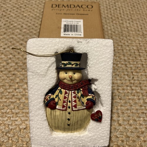 Demdaco Designs for the Home Love Snowman Retired Ornament 12106 New In ...