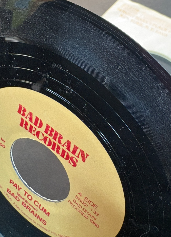 Bad Brains Private Label "Pay to Cum" 45rpm 2nd Pressing 1981 Orig ...