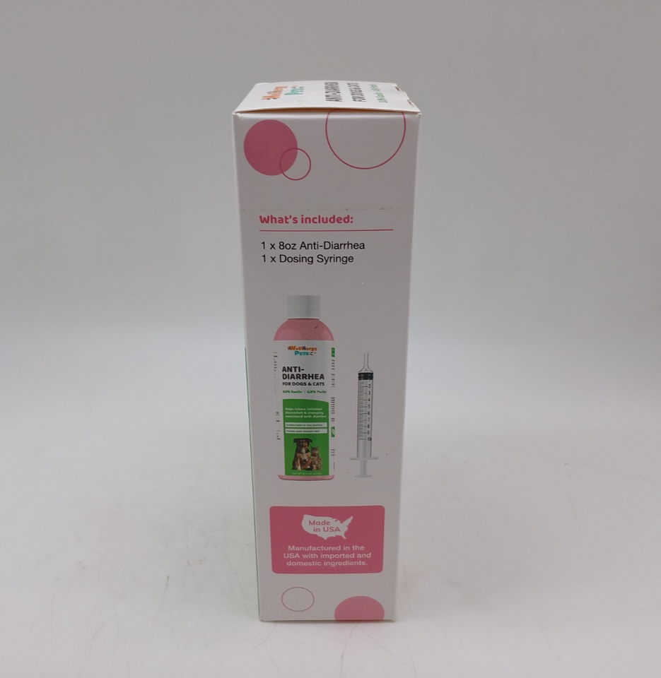 Anti-Diarrhea for Dogs & Cats 8oz Syringe | Pectin & Kaolin Liquid Pet ...