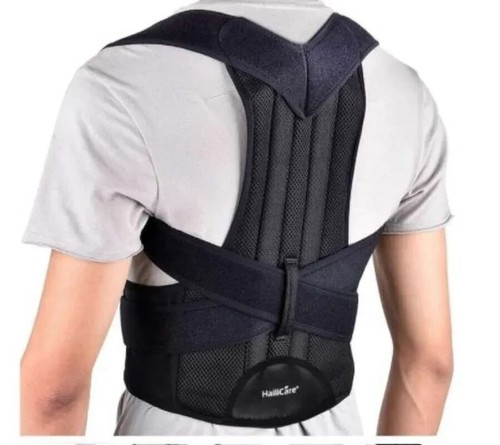 Posture Corrector Back Body Brace Adjustable Lumbar Shoulder Spinal ...