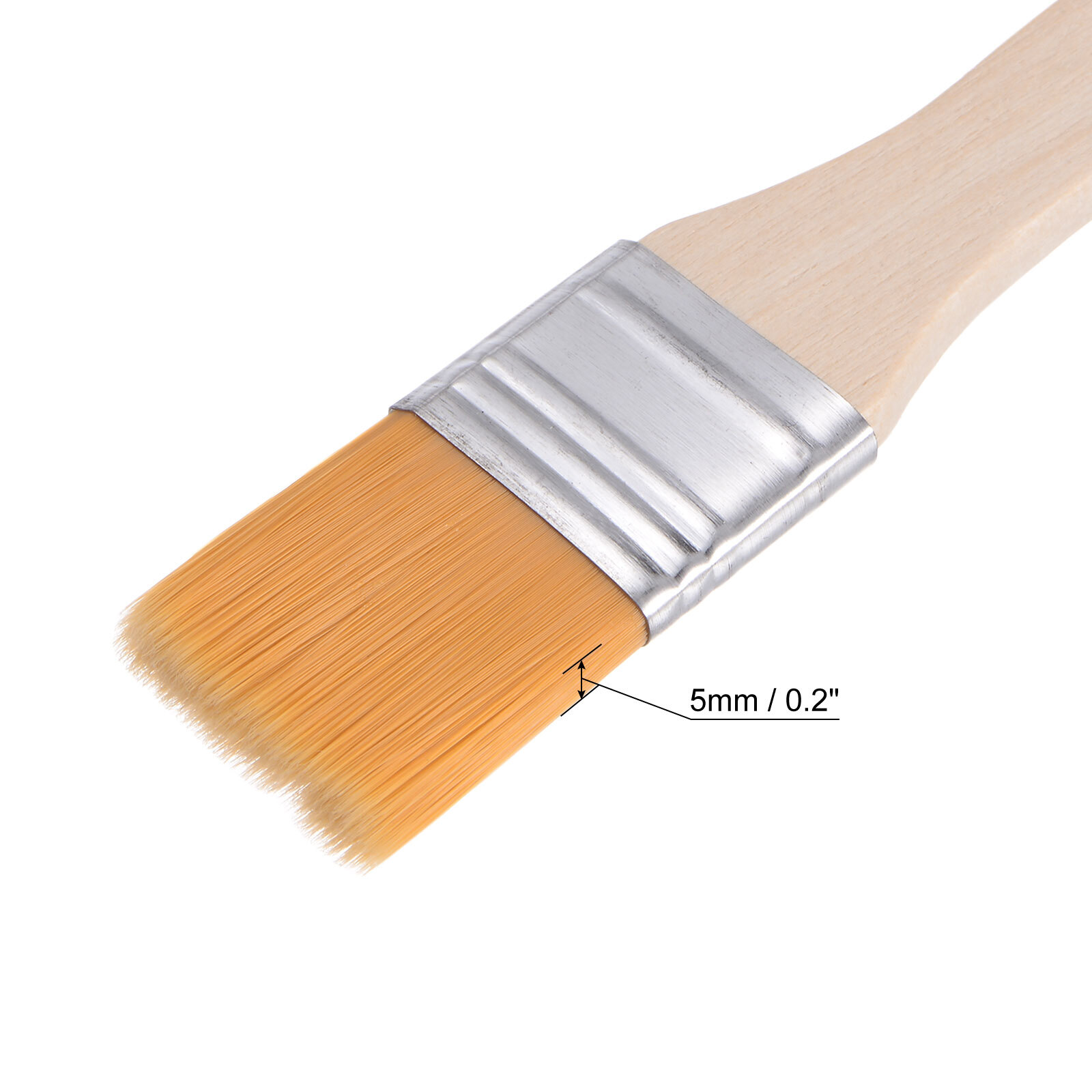 0.9" Width Small Paint Brush Nylon Bristle with Wood Handle Painting ...