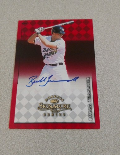 1998 Donruss Signature Series Auto Bubba Trammell Devil Rays | eBay
