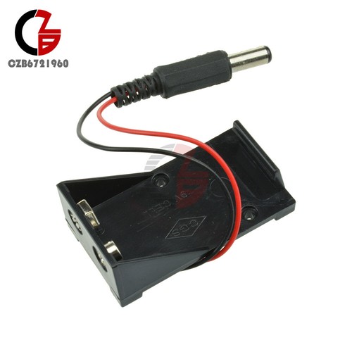 2PCS 9V Battery Holder Box Case Wire Plug 5.5*2.1mm for Arduino UNO R3 ...