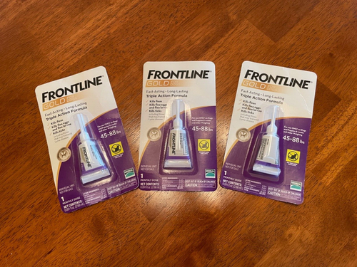 Frontline Gold For Dogs 45-88 lbs — 3 Monthly Doses Flea and Tick ...